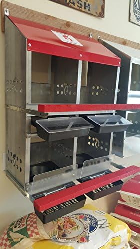 Duncan's Rollaway Nesting Boxes - 4 Hole Metal Poultry Nest Box for ...