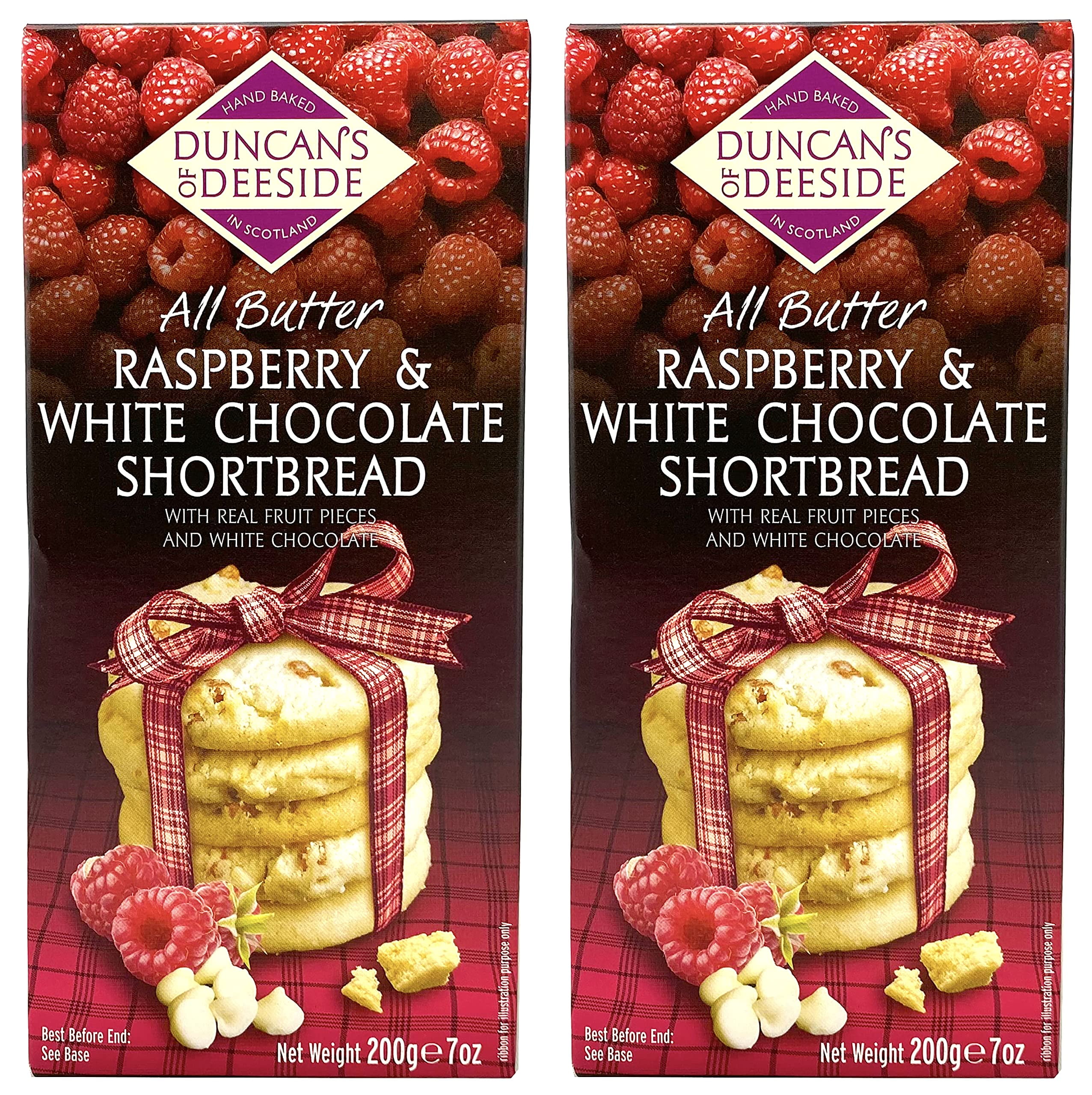 Duncan's of Deeside Duncan’s CM31 of Deeside Shortbread Cookies Pack of 2 - Raspberry White ...