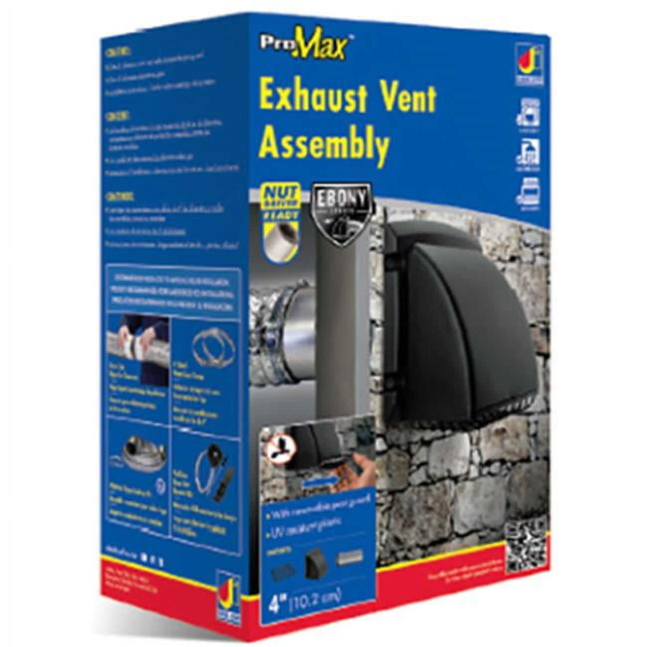 Dundas Jafine 4 in. ProMax Dryer Vent, Black - Walmart.com