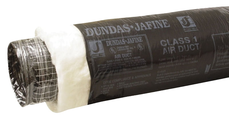 Dundas Jafine Flexible Insulated Duct, 6 in OD, 25 ft L, Polyester ...