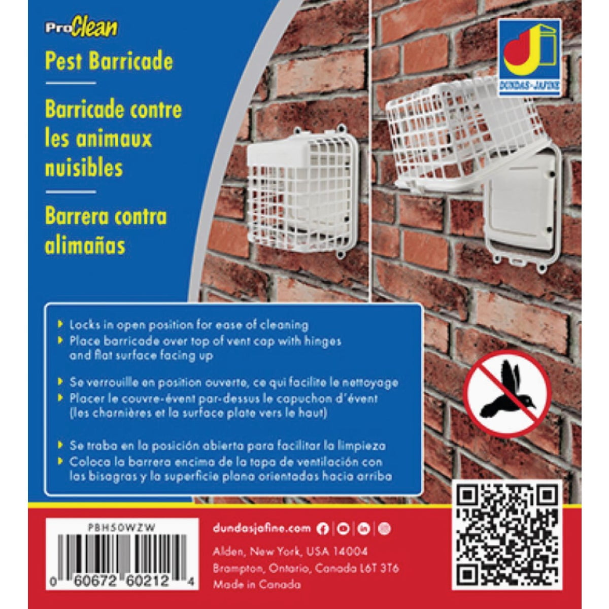 Dundas Jafine Pest Barricade Vent Screen - Plastic, Gable Vent, White ...