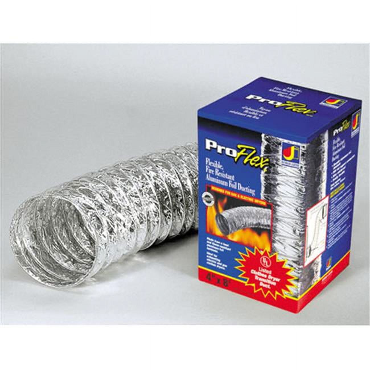 Dundas Jafine ProFlex 8 ft. L X 4 in. D Silver Aluminum Dryer Vent Duct ...