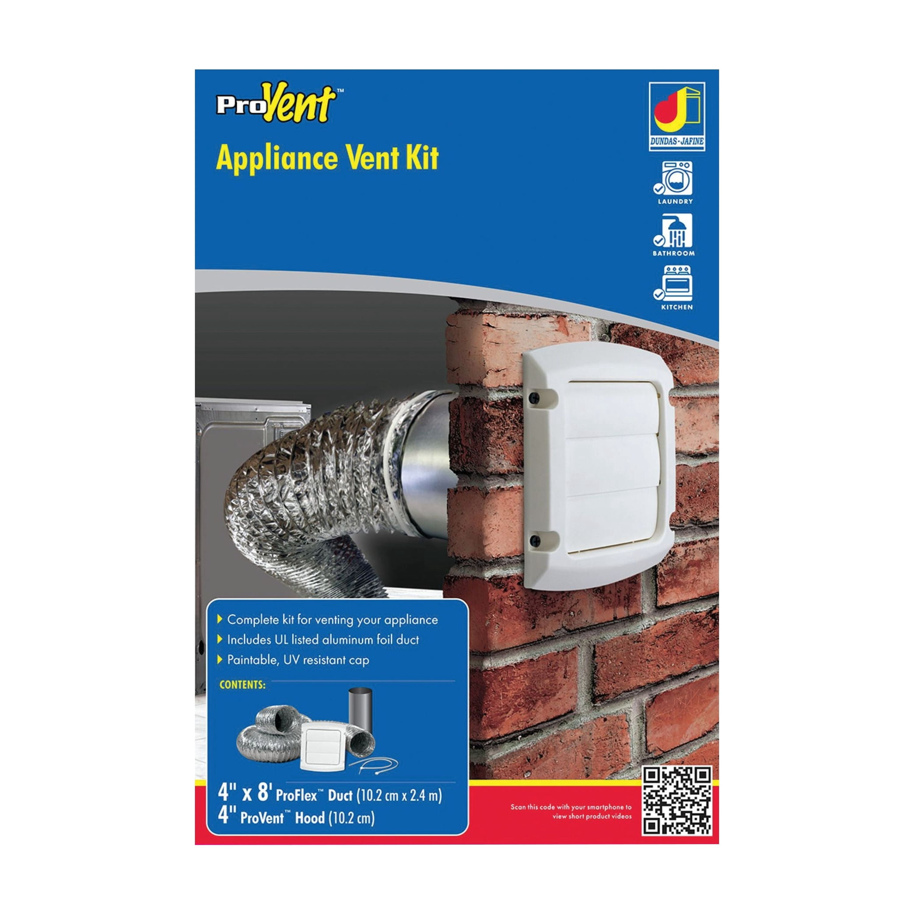 Dundas Jafine ProVent Dryer Vent Kit - Single Pack - Walmart.com