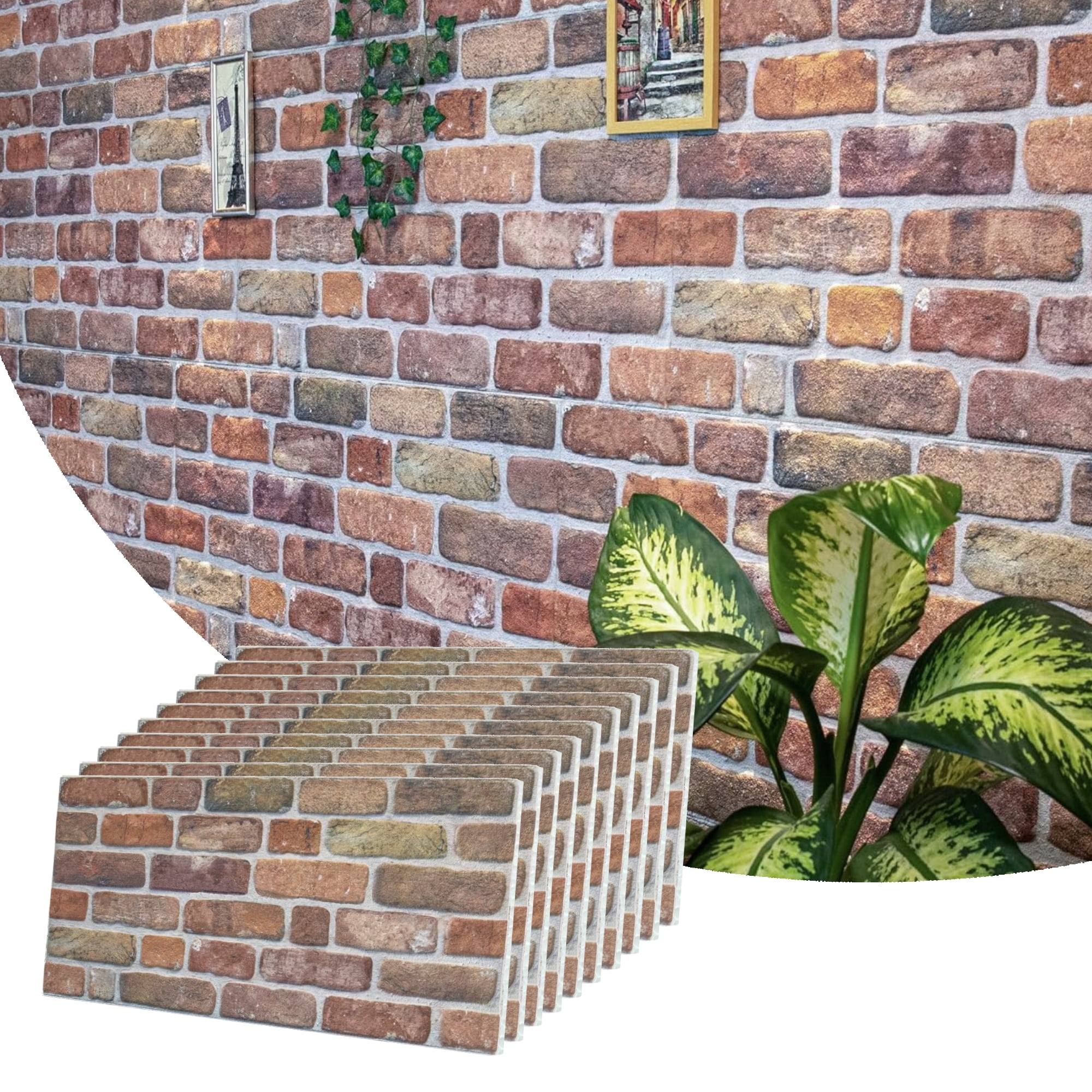 Dundee Deco 3D Wall Panels Brick Effect - Cladding, Brown Beige Stone ...