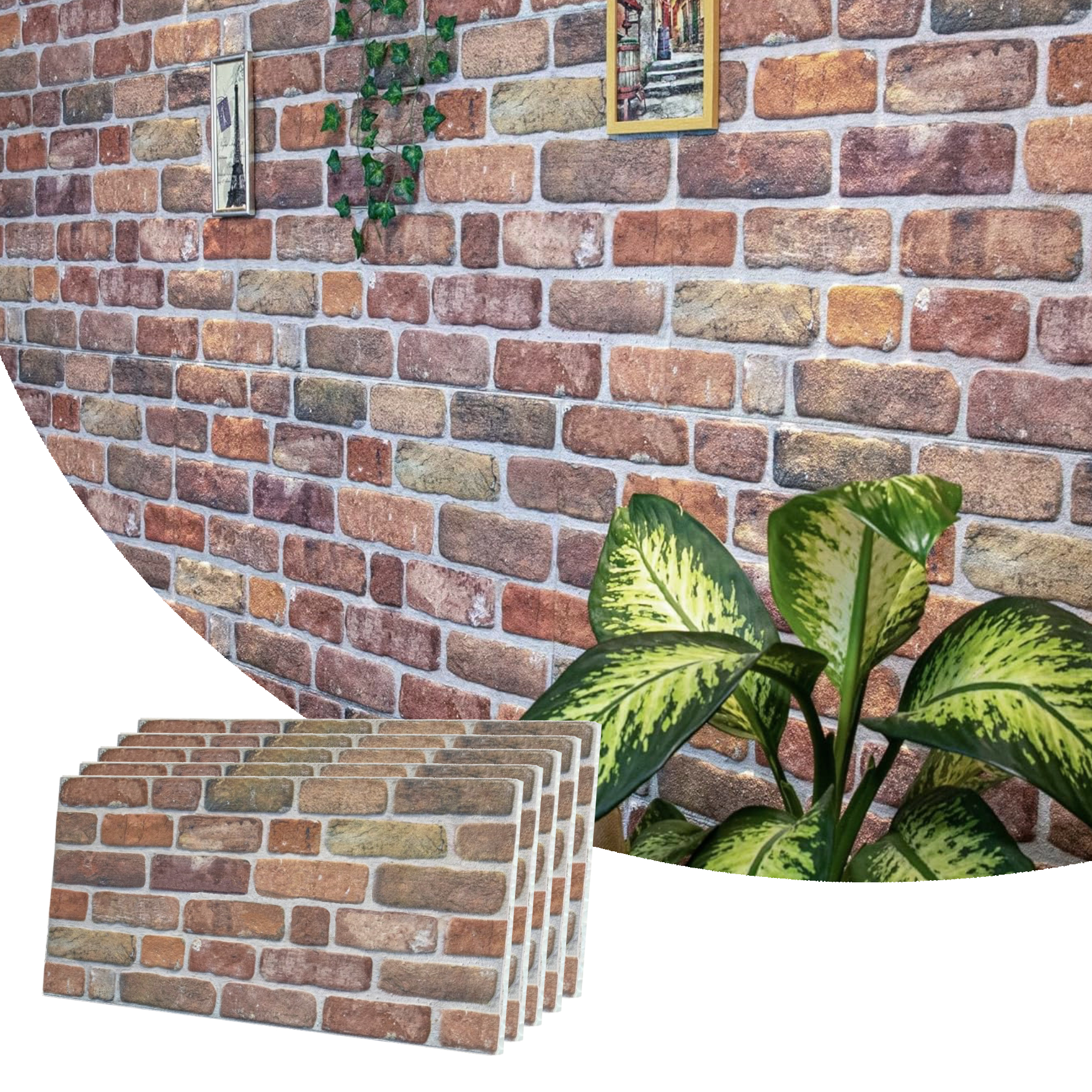 Dundee Deco 3D Wall Panels Brick Effect - Cladding, Brown Beige Stone ...