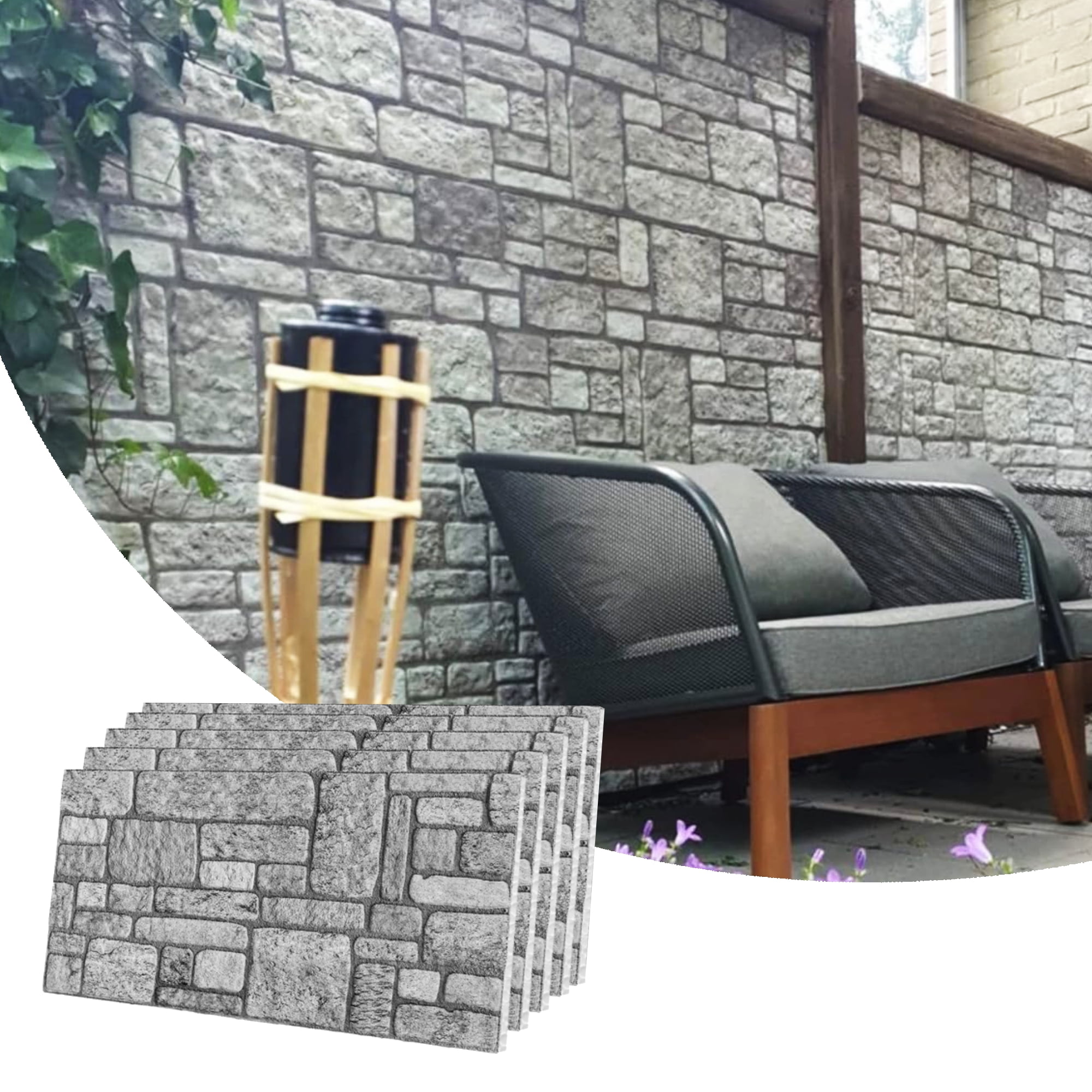 Dundee Deco 3D Wall Panels Brick Effect - Cladding, Grey Stone Look ...