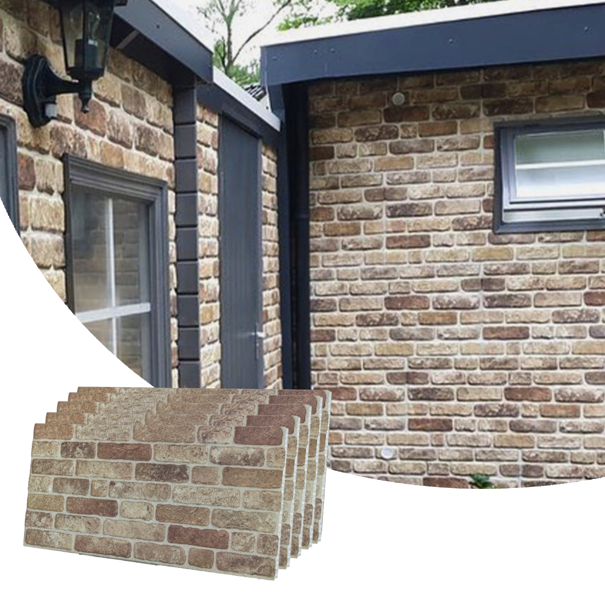 Dundee Deco 3D Wall Panels Brick Effect - Cladding, Light Brown Stone ...