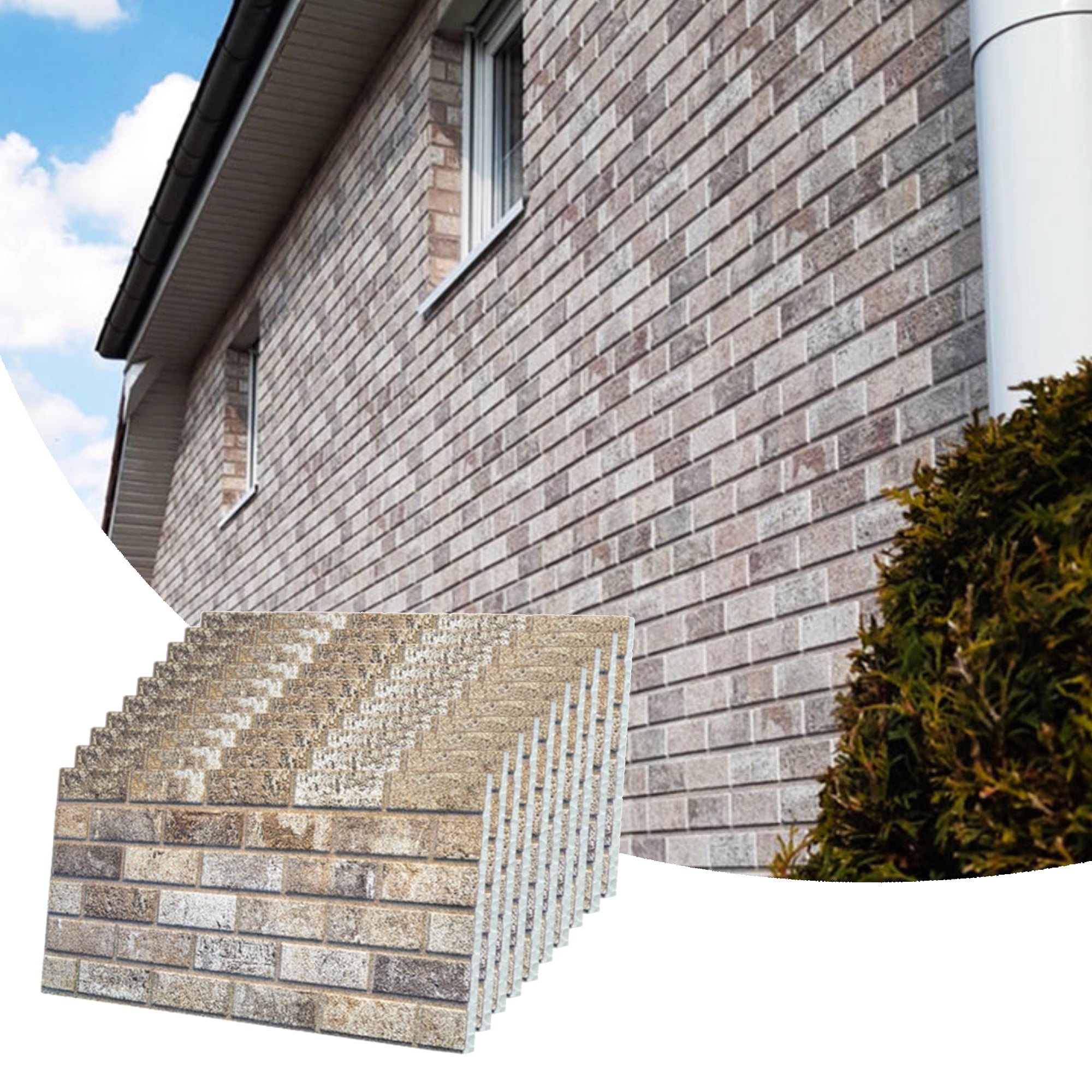 Dundee Deco 3D Wall Panels Brick Effect - Cladding, Red Brown Grey ...