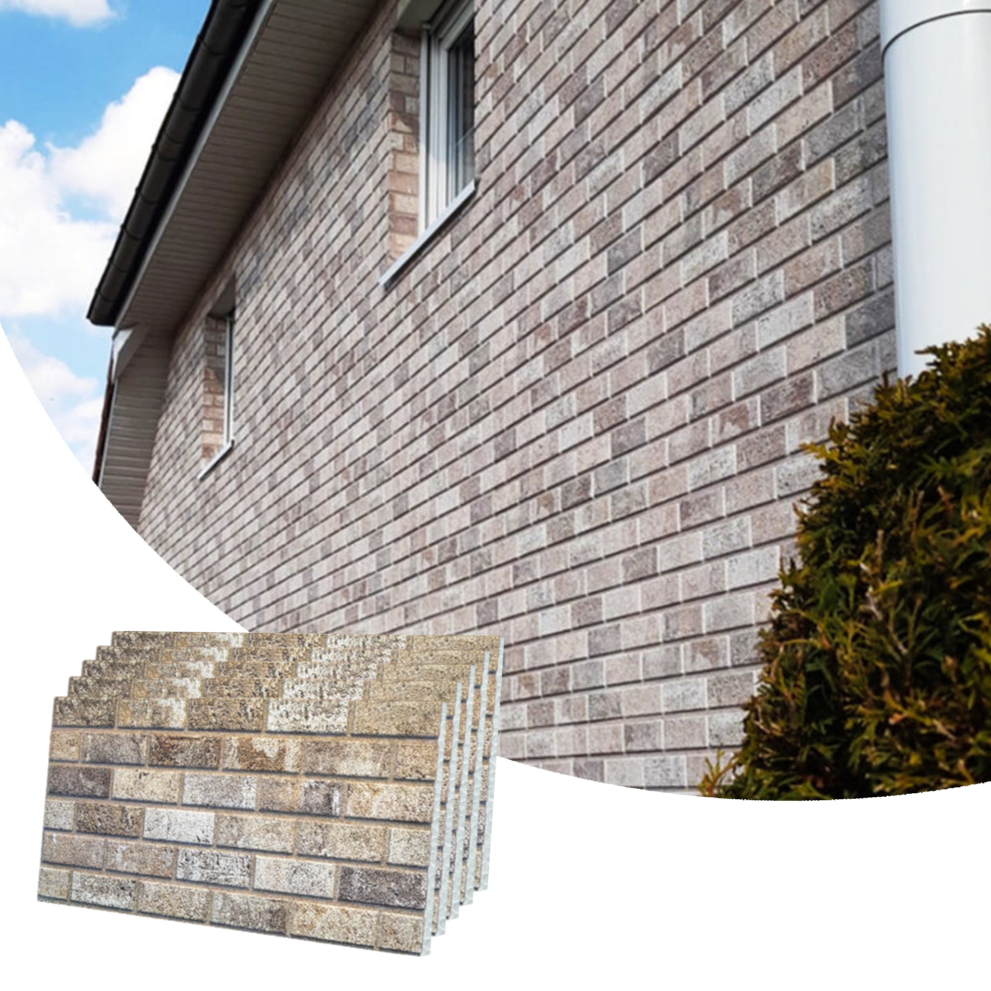 Dundee Deco 3D Wall Panels Brick Effect - Cladding, Red Brown Grey ...