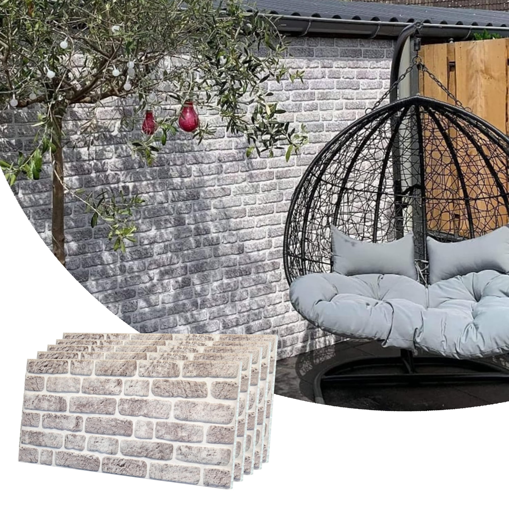 Dundee Deco 3D Wall Panels Brick Effect - Cladding, White Grey Stone ...