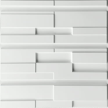 Dundee Deco 3D Wall Panels - Contemporary Wave Paintable White PVC Wall ...