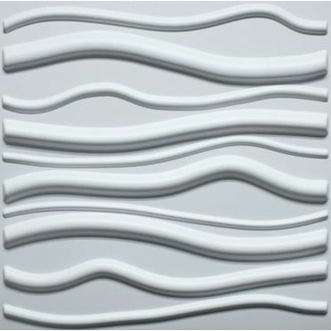Art3d Wave Design IV 19.7 in. x 19.7 in. PVC 3D Wall Panel (12-Pack ...