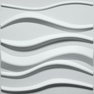 Dundee Deco 3D Wall Panels - Modern Wave Paintable White PVC Wall ...