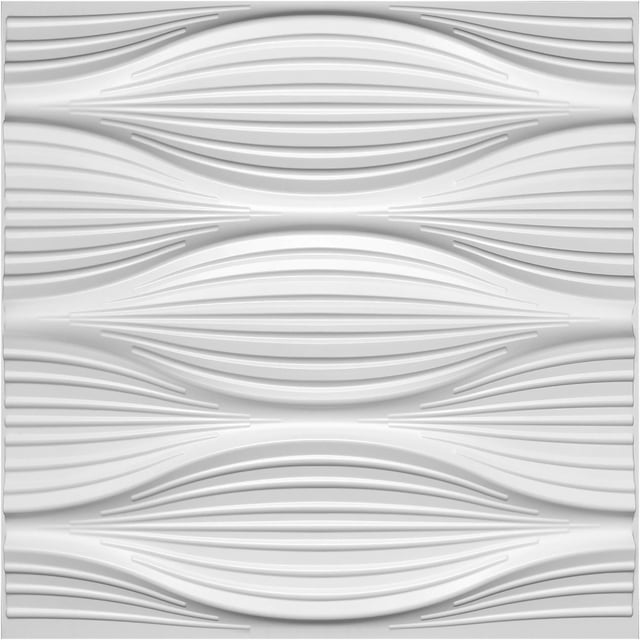 Dundee Deco 3D Wall Panels - Industrial Wave Paintable White PVC Wall ...