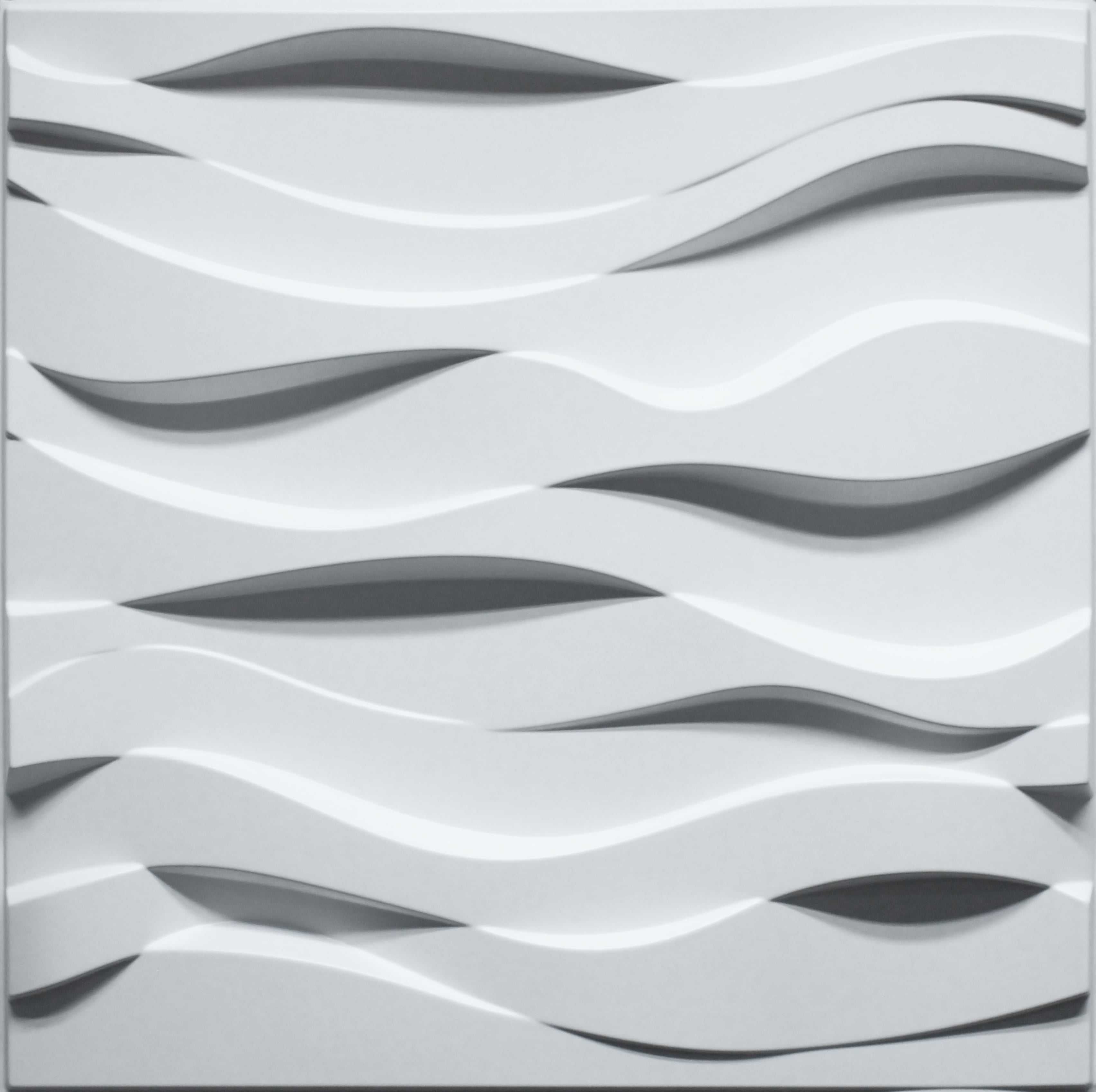 Dundee Deco 3D Wall Panels - Industrial Wavey Paintable White PVC Wall ...