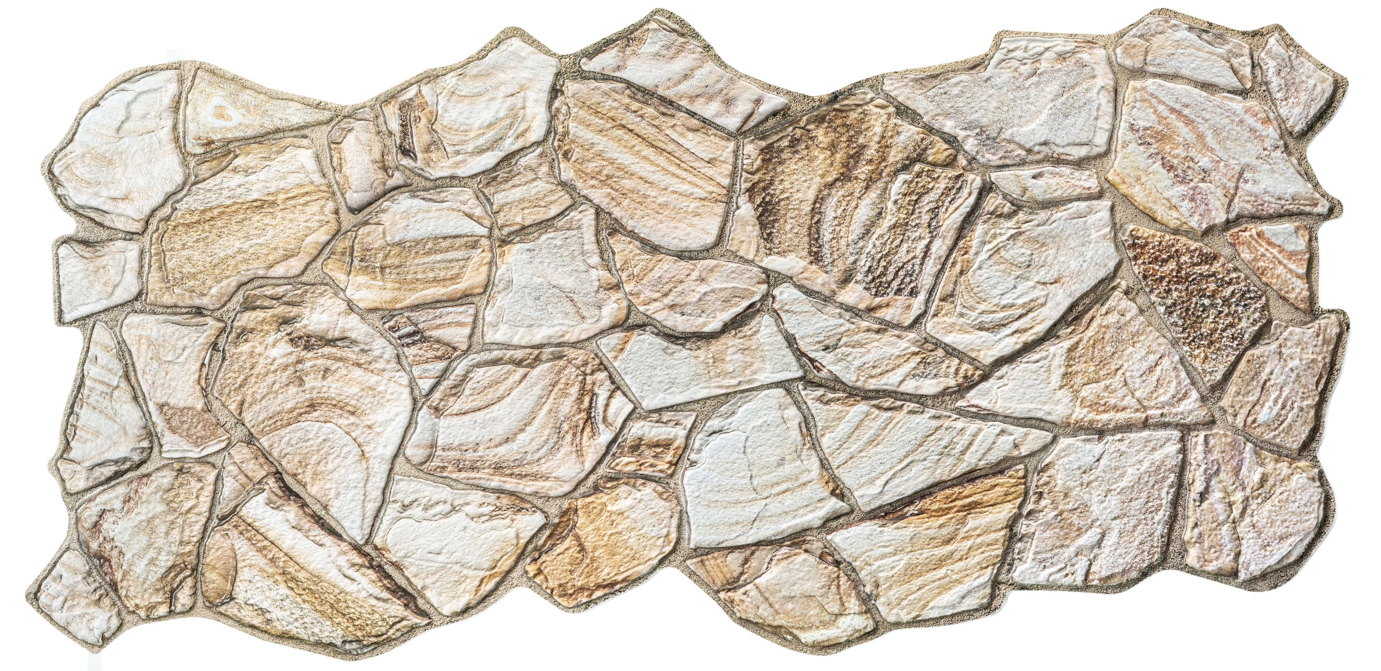 Dundee Deco 3D Wall Panels - Ivory Brown Faux Stone PVC Wall Paneling ...