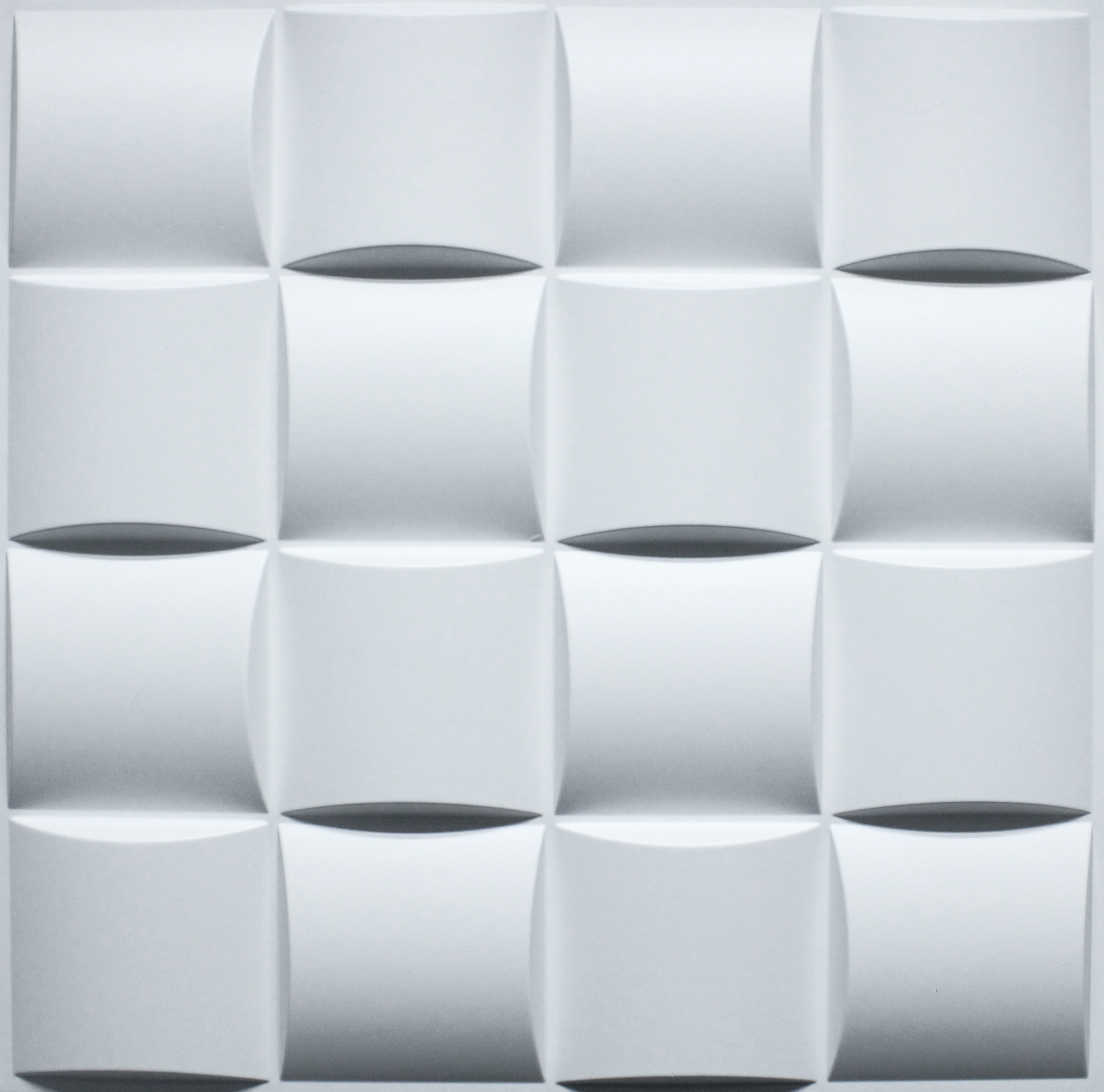 Dundee Deco 3D Wall Panels - Modern Checkered Paintable White PVC Wall ...