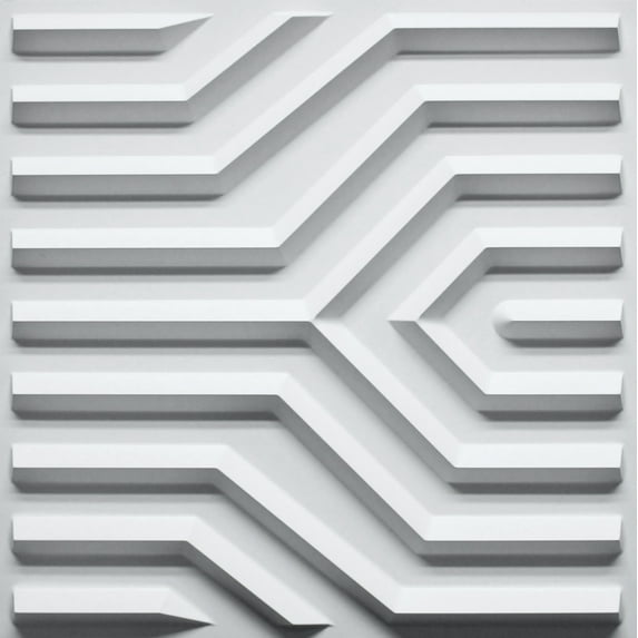 Dundee Deco 3D Wall Panels - Modern Stripes Paintable White PVC Wall ...