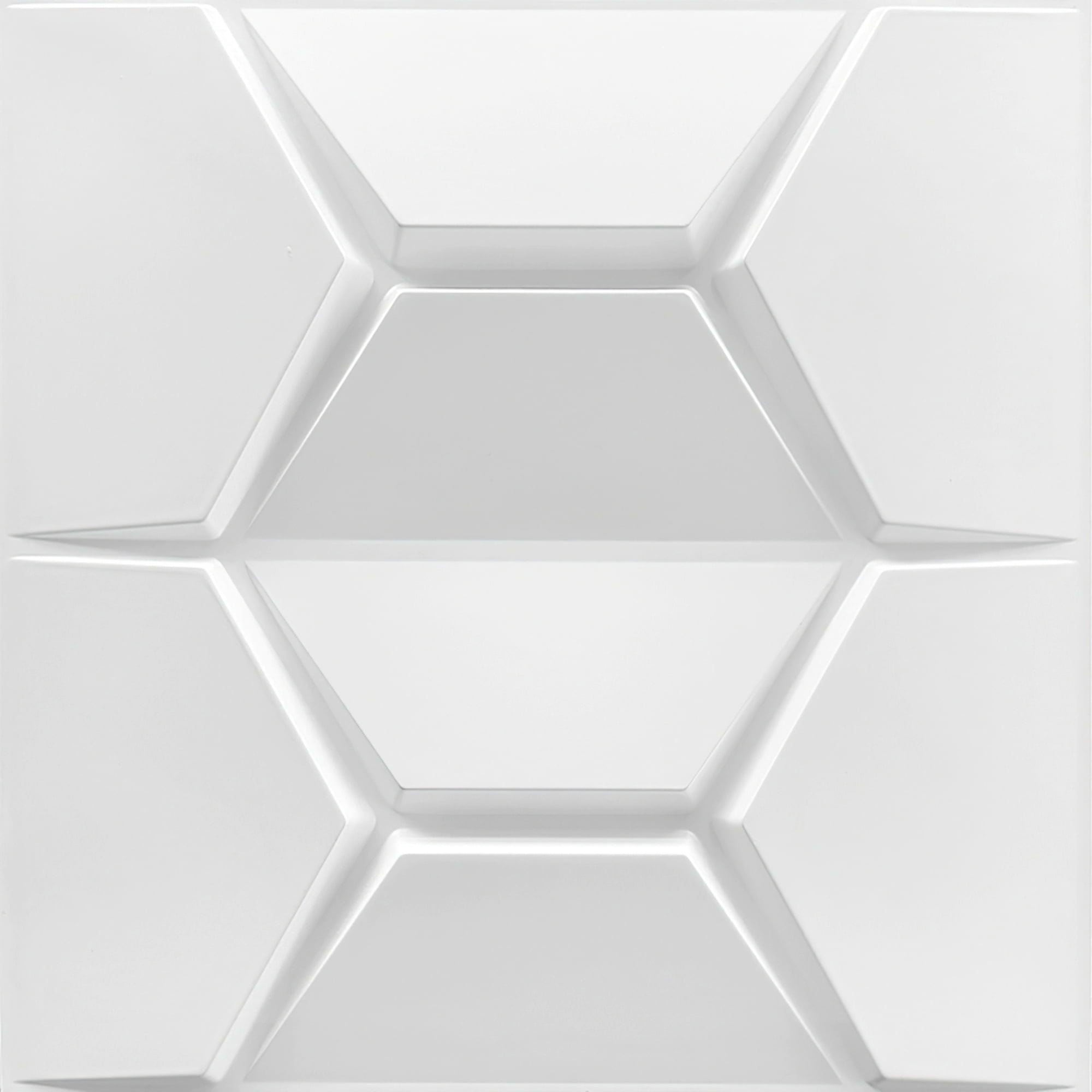 Dundee Deco 3D Wall Panels - Modern Trapezium Paintable White PVC Wall ...