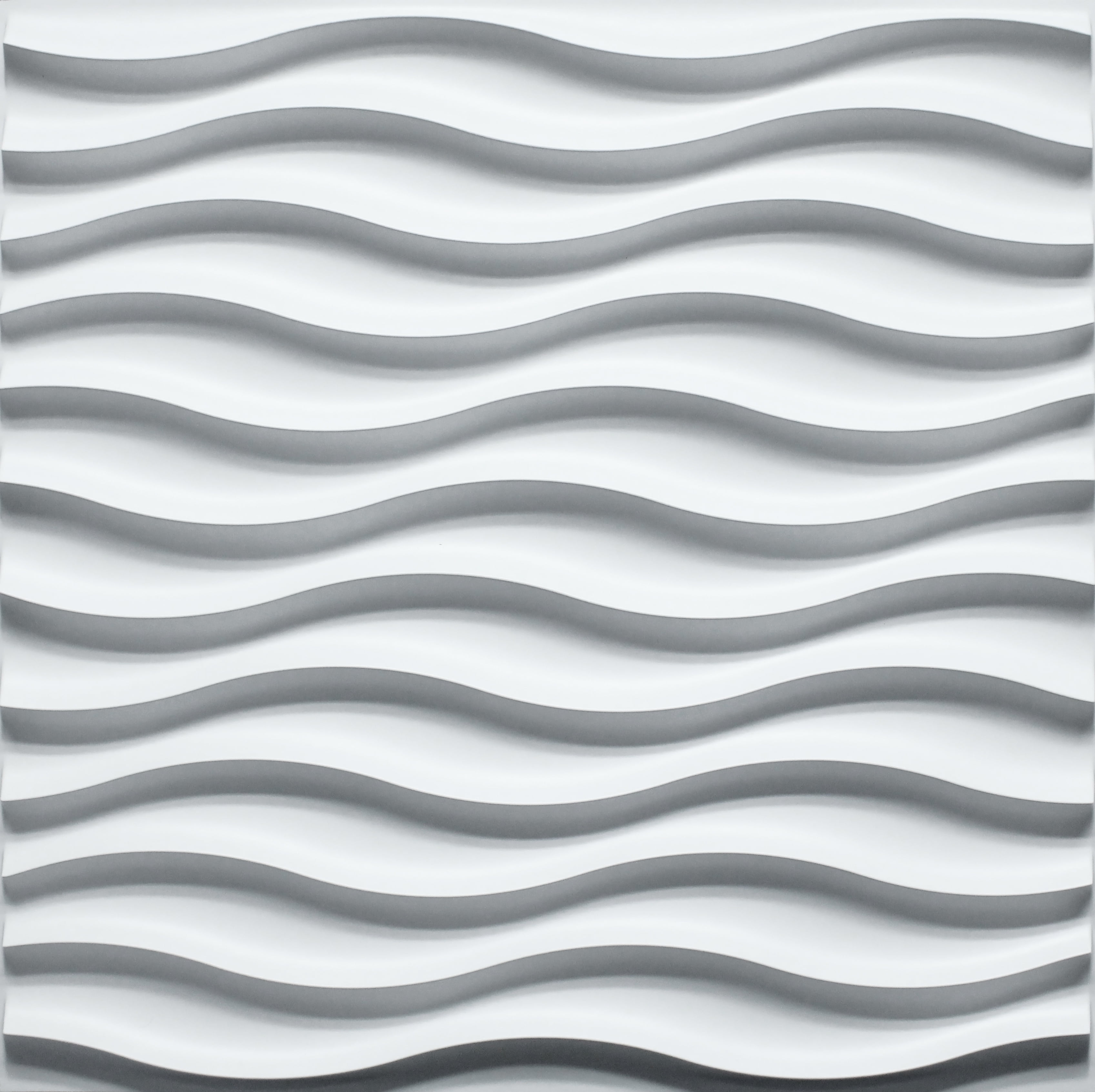 Dundee Deco 3D Wall Panels - Modern Wave Paintable White PVC Wall ...
