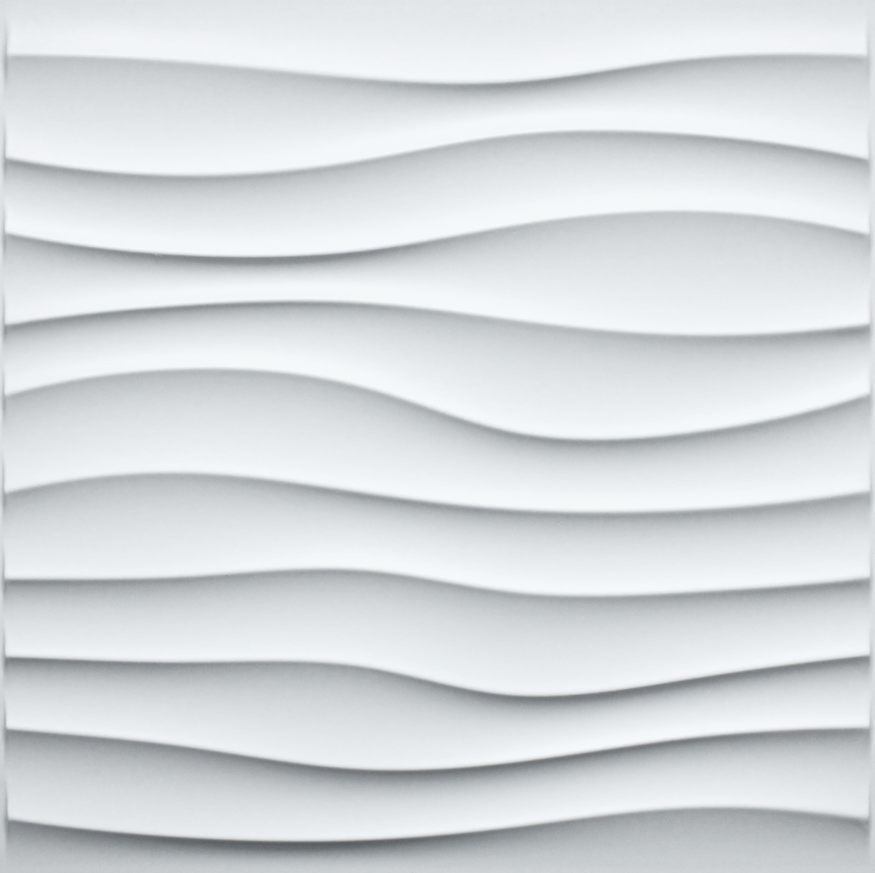 Dundee Deco 3D Wall Panels - Modern Wave Paintable White PVC Wall ...