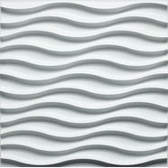 Art3d Wave Design IV 19.7 in. x 19.7 in. PVC 3D Wall Panel (12-Pack ...
