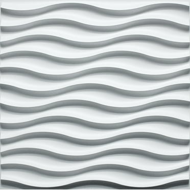 Art3d Wave Design IV 19.7 in. x 19.7 in. PVC 3D Wall Panel (12-Pack ...