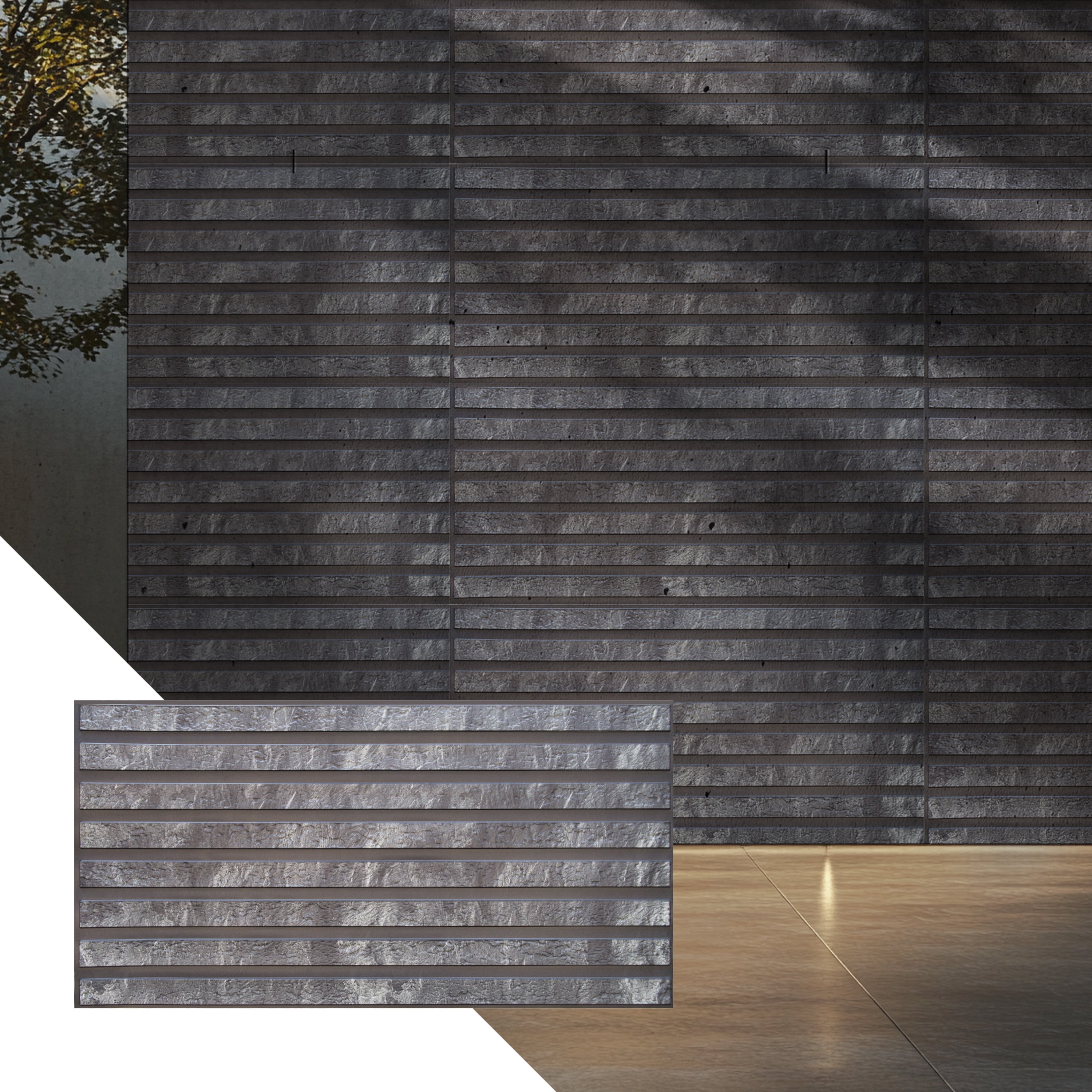 Dundee Deco 3D Wall Panels, PVC, Faux Wood in Grey, Set of 10, Covers ...