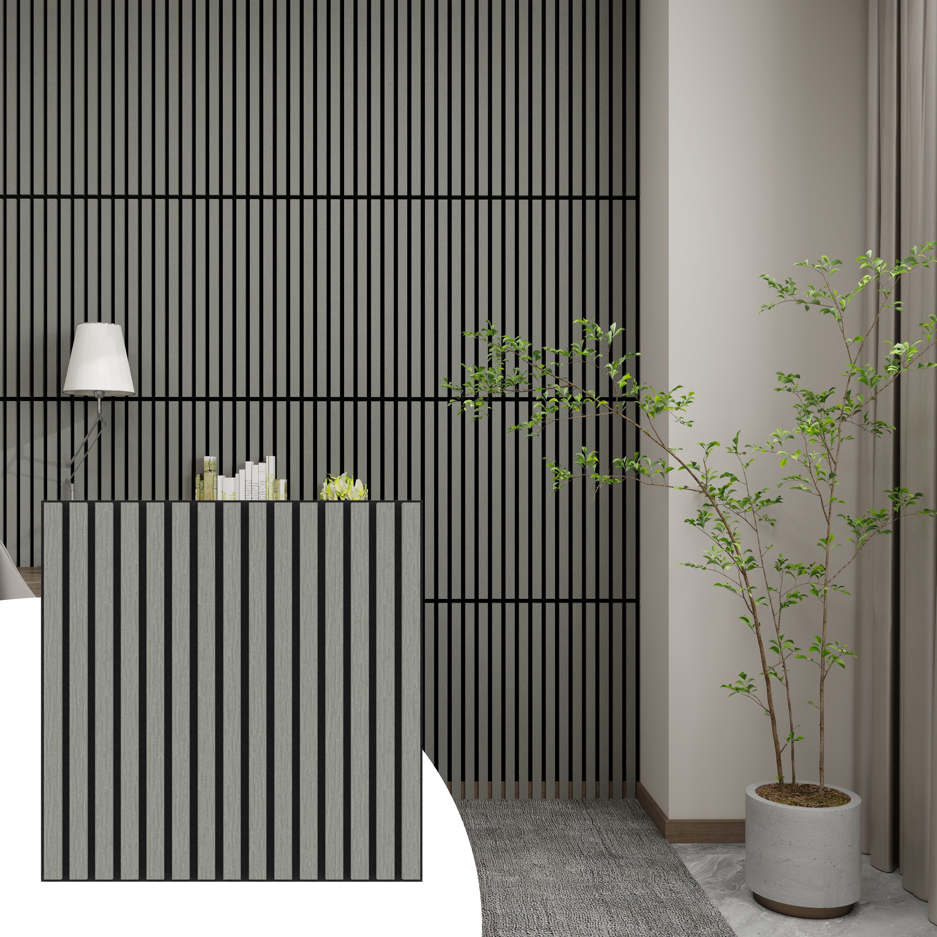 Dundee Deco Acoustic Panels, Wooden Slats for Decor and Noise Reduction ...