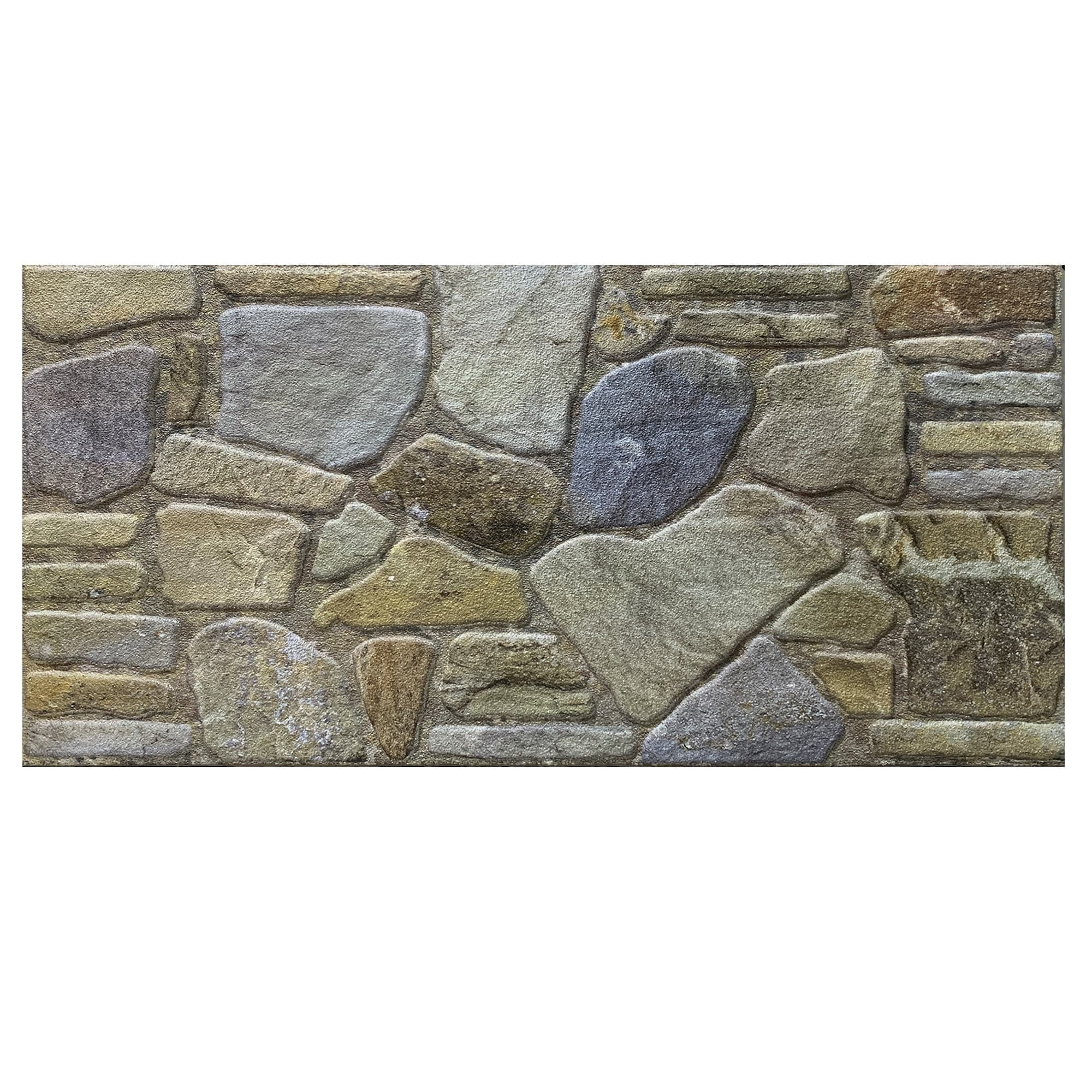Dundee Deco Blue Grey Buff Faux Stone 3D Wall Panels, Styrofoam Facing ...