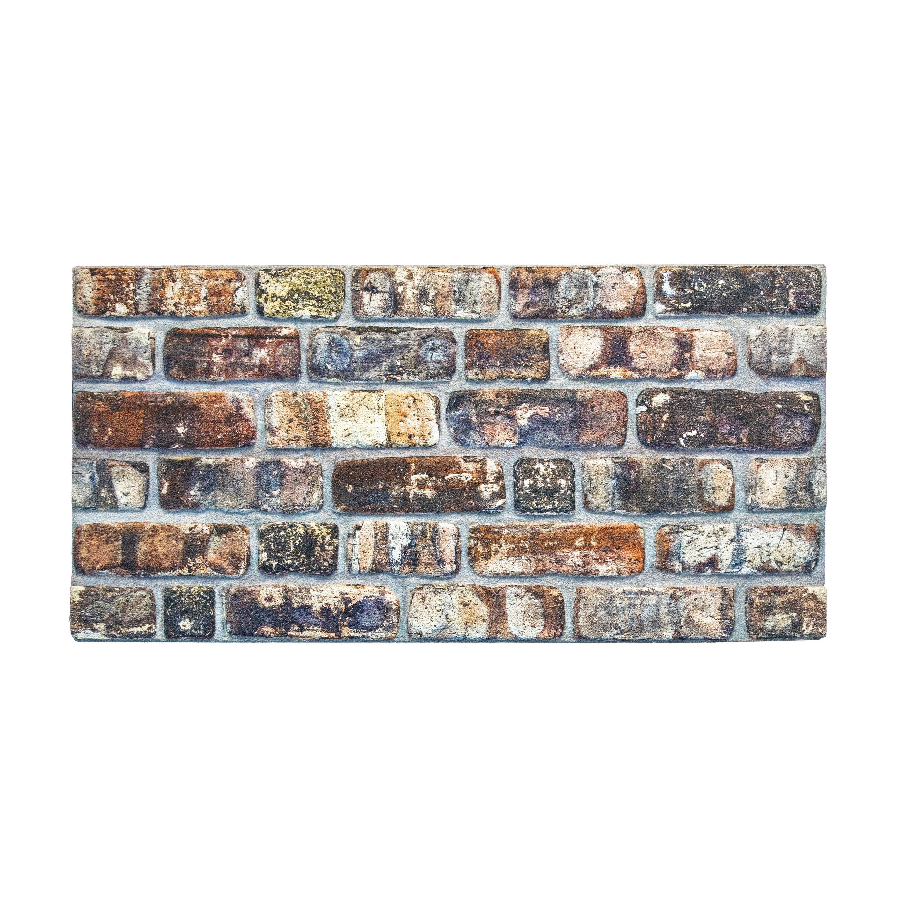Dundee Deco Multicolored Faux Brick 3D Wall Panels, Styrofoam Facing ...
