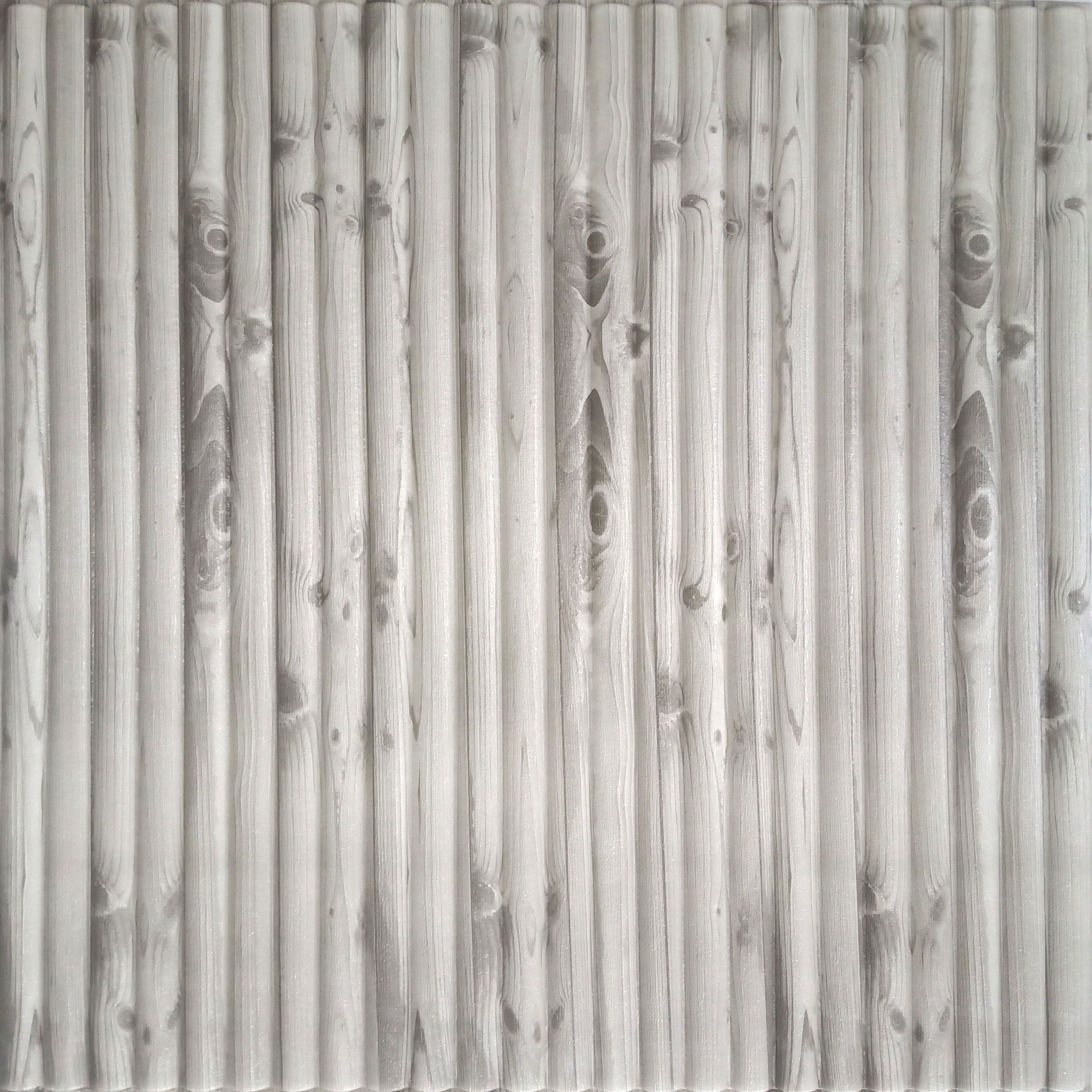 Dundee Deco Off White Grey Wood PE Foam 3D Wall Panels, Decorative Wall ...