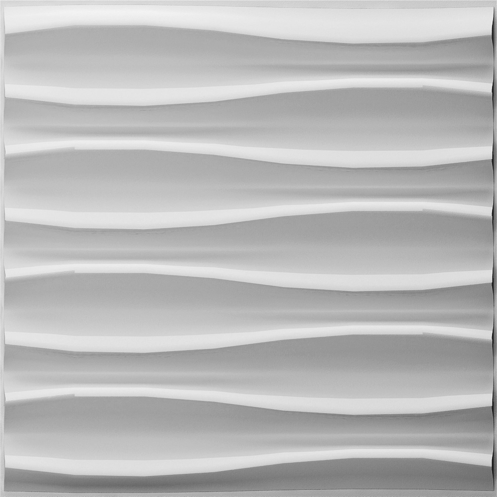 Dundee Deco's Paintable Off White Abstract Waves Fiber 3D Wall Panel, 1 ...