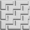 Dundee Deco's Paintable Off White Geometric Flowers Fiber 3D Wall Panel ...