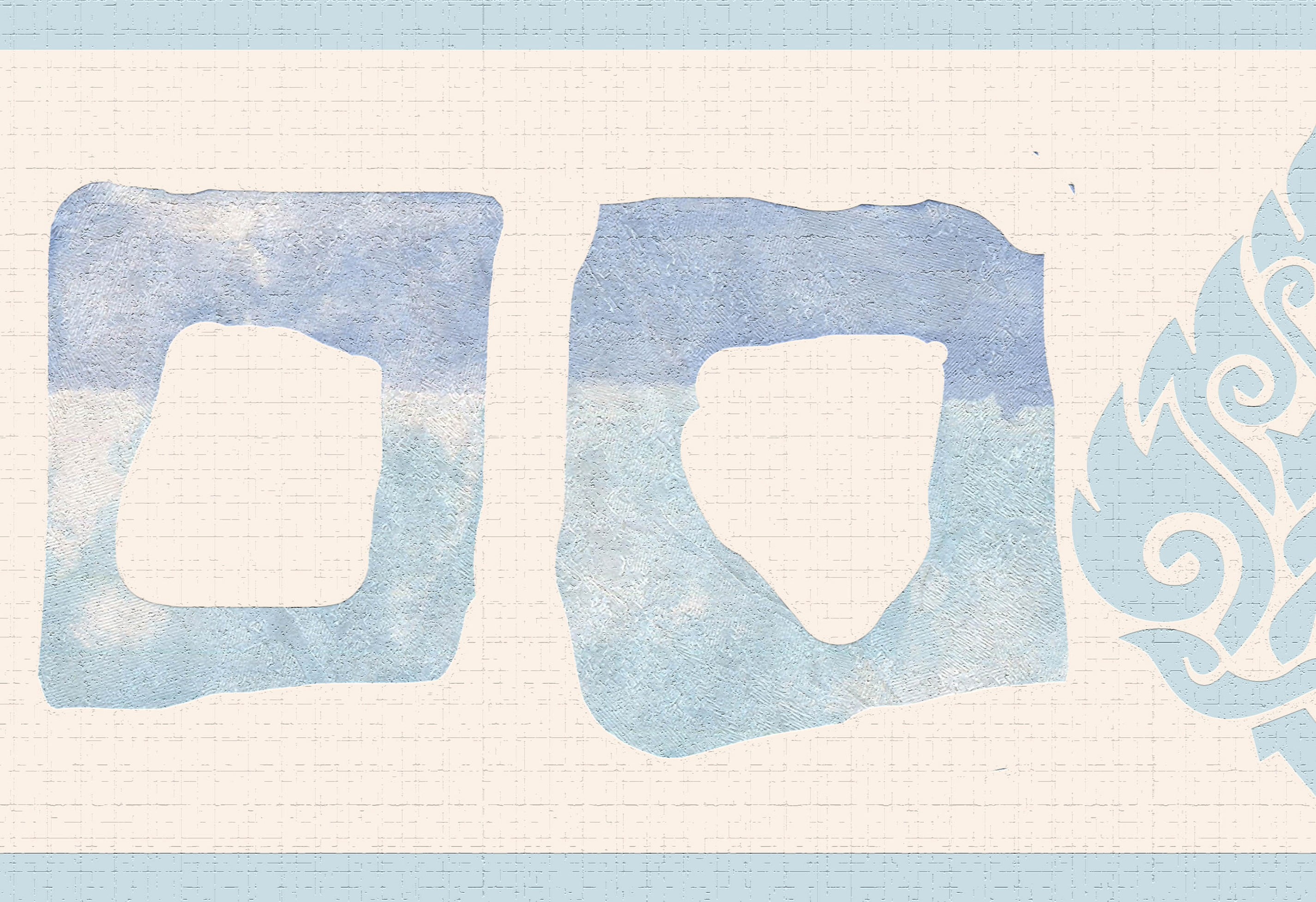 Dundee Deco's Peel and Stick Wallpaper Border - Abstract Pastel Blue ...
