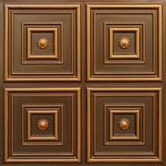 215 - Da Vinci 2 ft. x 2 ft. PVC Lay-in Ceiling Tile in Antique Gold ...