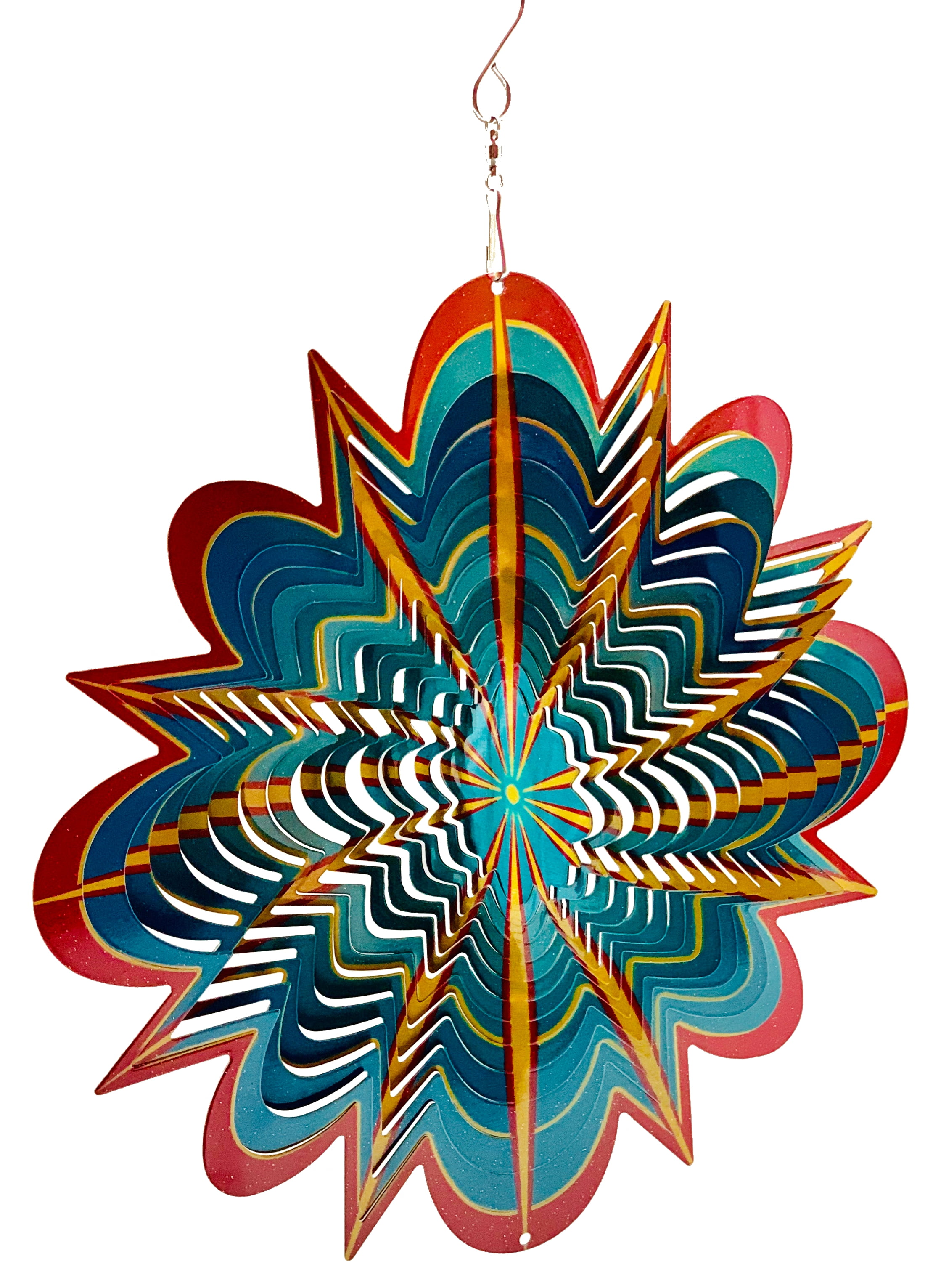 Dundee Deco's Wind Spinner in Gift Box - 3D Hanging Indoor Outdoor Yard ...