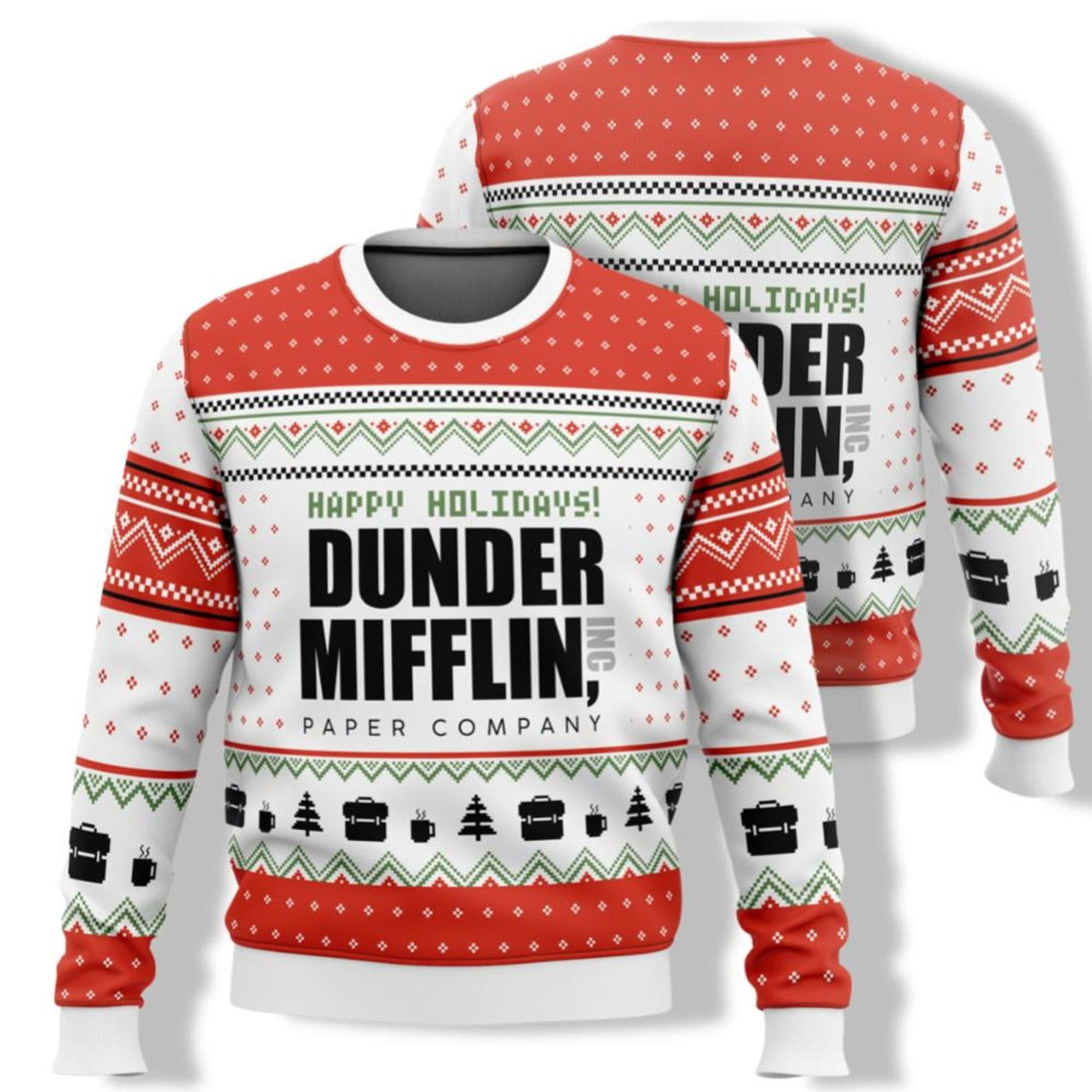Dunder Mifflin the Office Ugly Christmas Sweater, Dwight Schrute ...