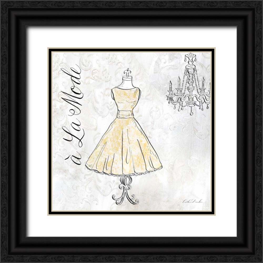 Dundon, Caitlin 20x20 Black Ornate Wood Framed with Double Matting ...