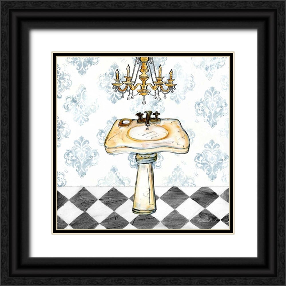 Dundon, Caitlin 26x26 Black Ornate Wood Framed with Double Matting ...