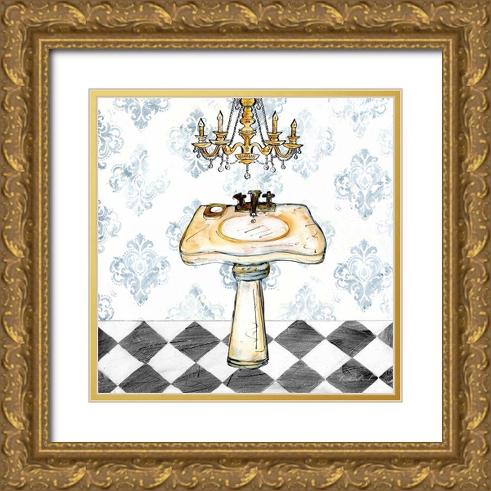 Dundon, Caitlin 26x26 Gold Ornate Wood Framed with Double Matting ...