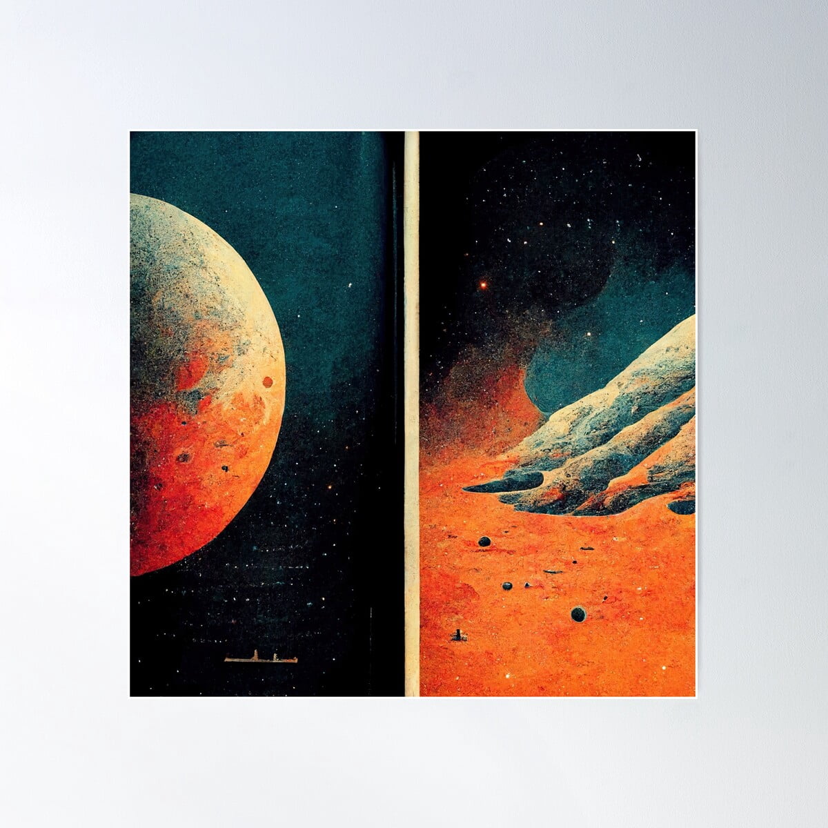 Dune Divide Poster Wall Art, Modern Wall Decor For Living Room Bedroom ...