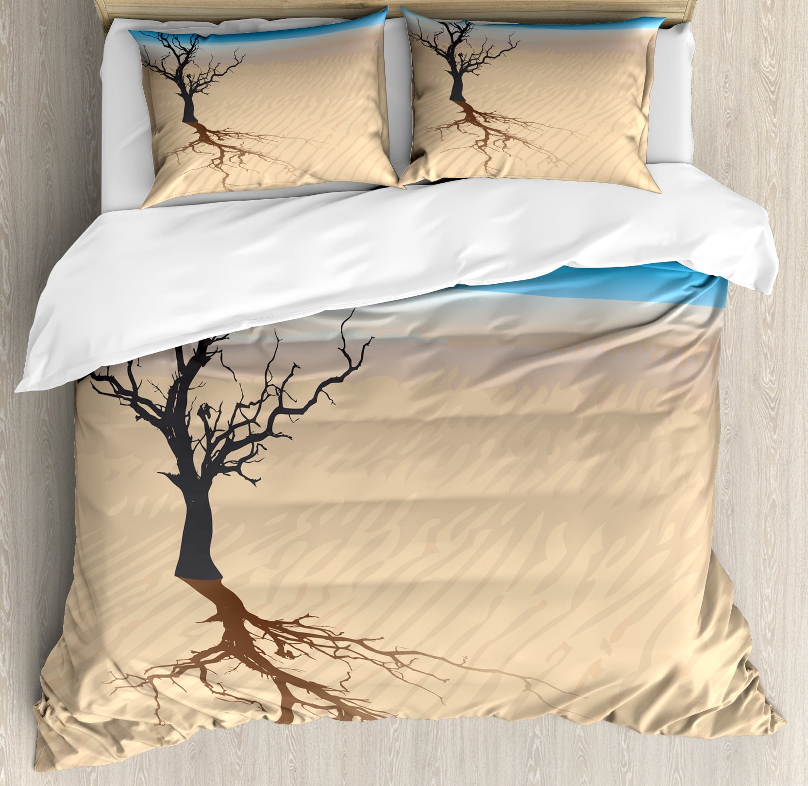 Dune Duvet Cover Set, Graphic Design of a Dead Tree in the Middle of a ...