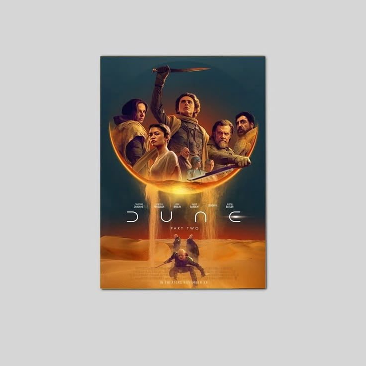 Dune Part Two Movie Poster Epic Sci-Fi Wall Art Size 24''x36'' Googate ...
