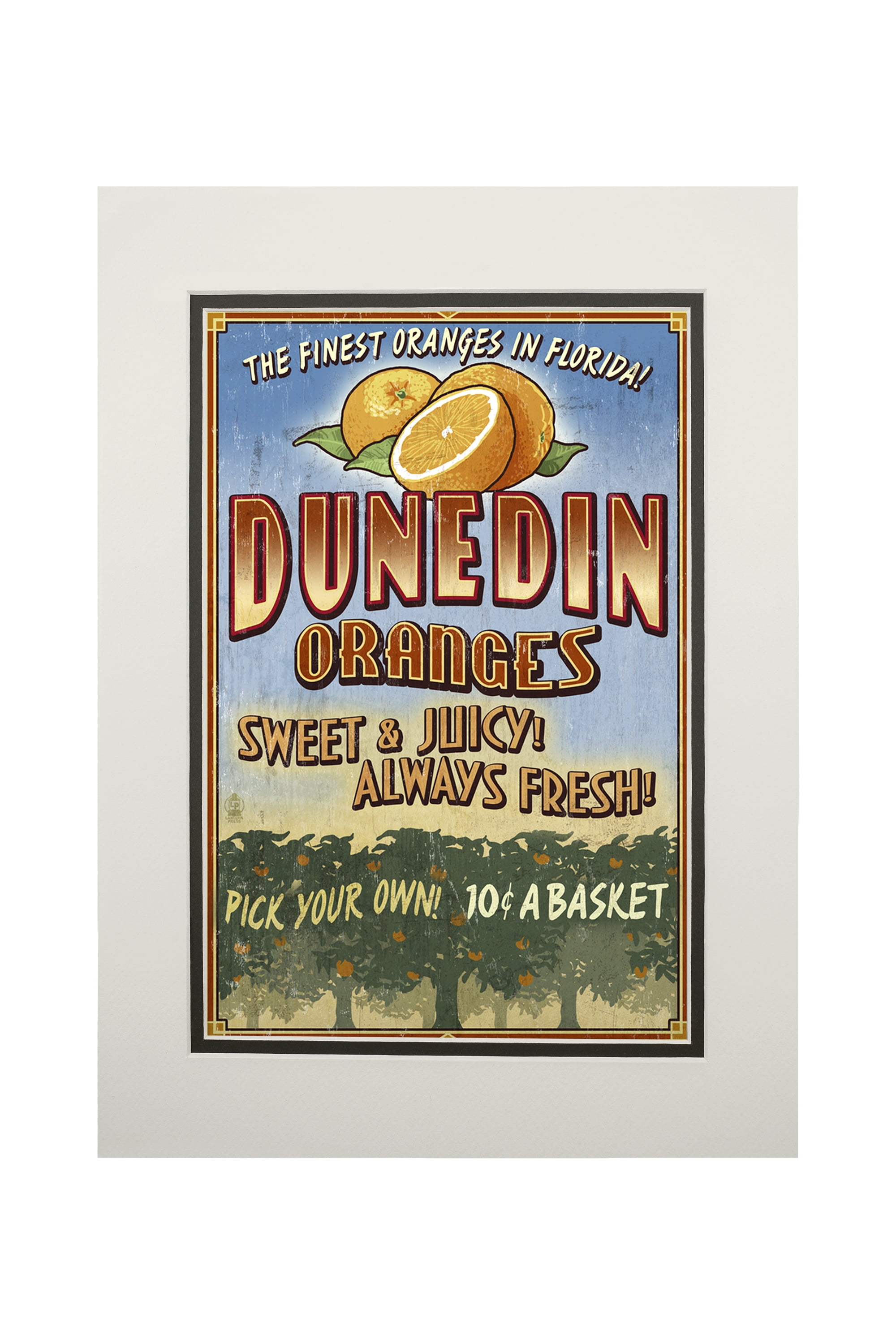 Dunedin, Florida, Orange Grove, Vintage Sign - Walmart.com