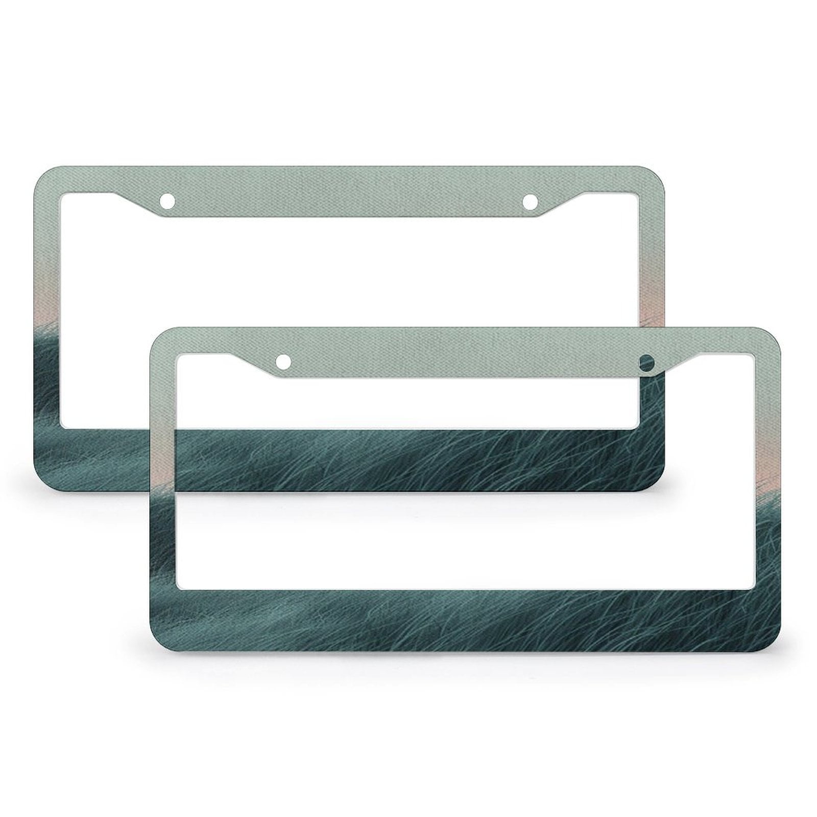 Dunes Landscape Grassy Hill License Plate Frames - 2 Pack Metal Tag ...