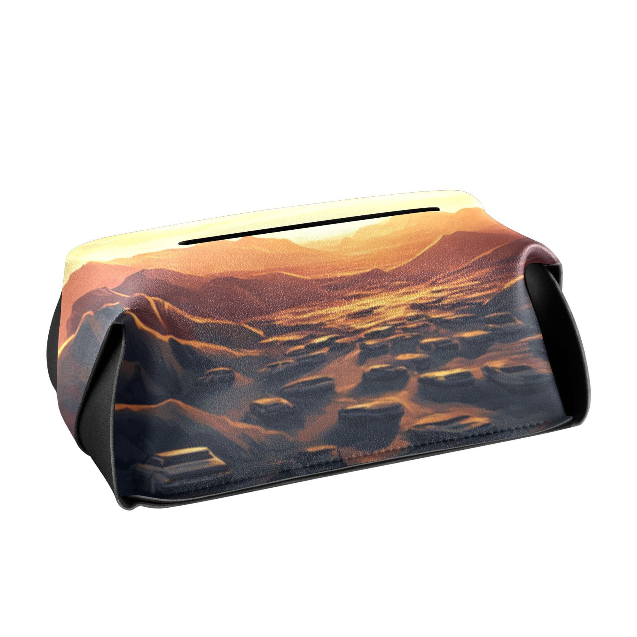 Dunes at Sunset Tissue Box Cover Leather Square Rectangle Tissue Box ...
