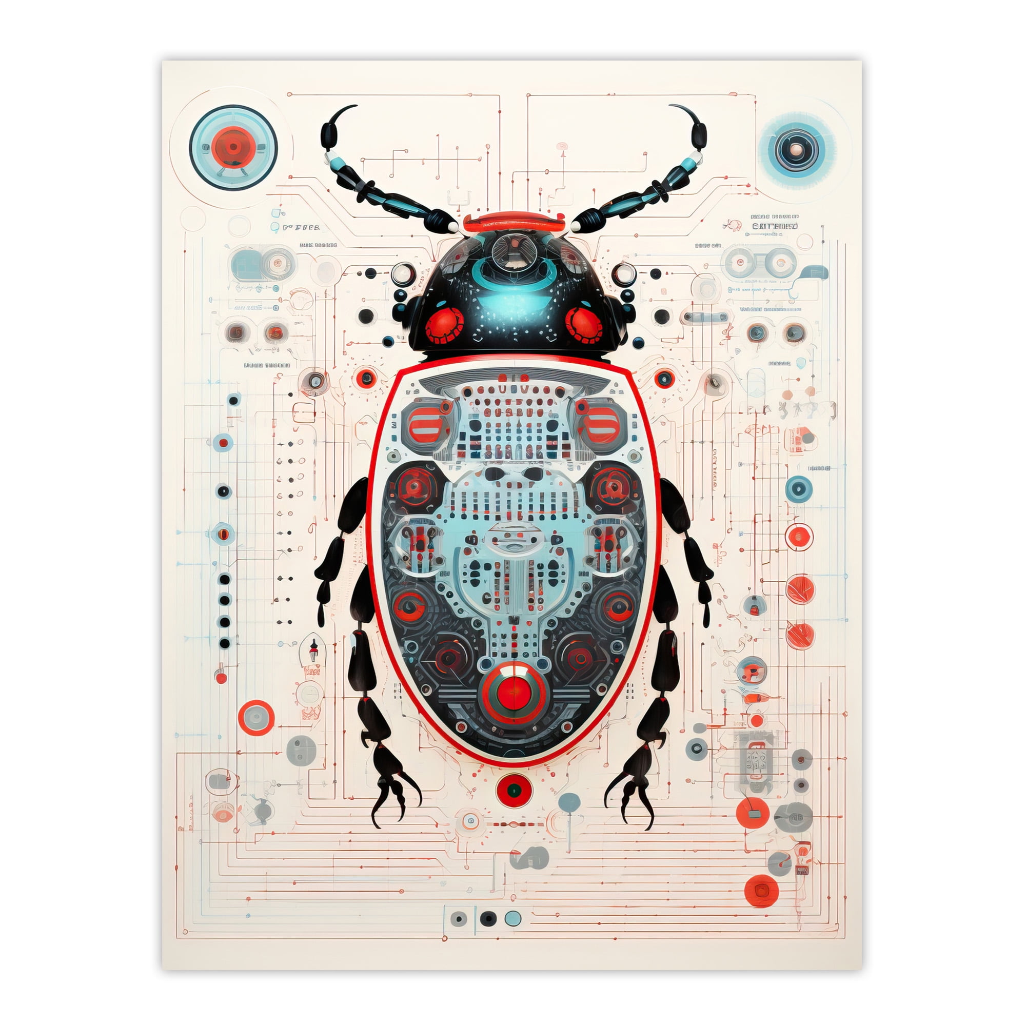 Dung Beetle Robot Hybrid Secret Military Schematic Blueprint Futuristic ...