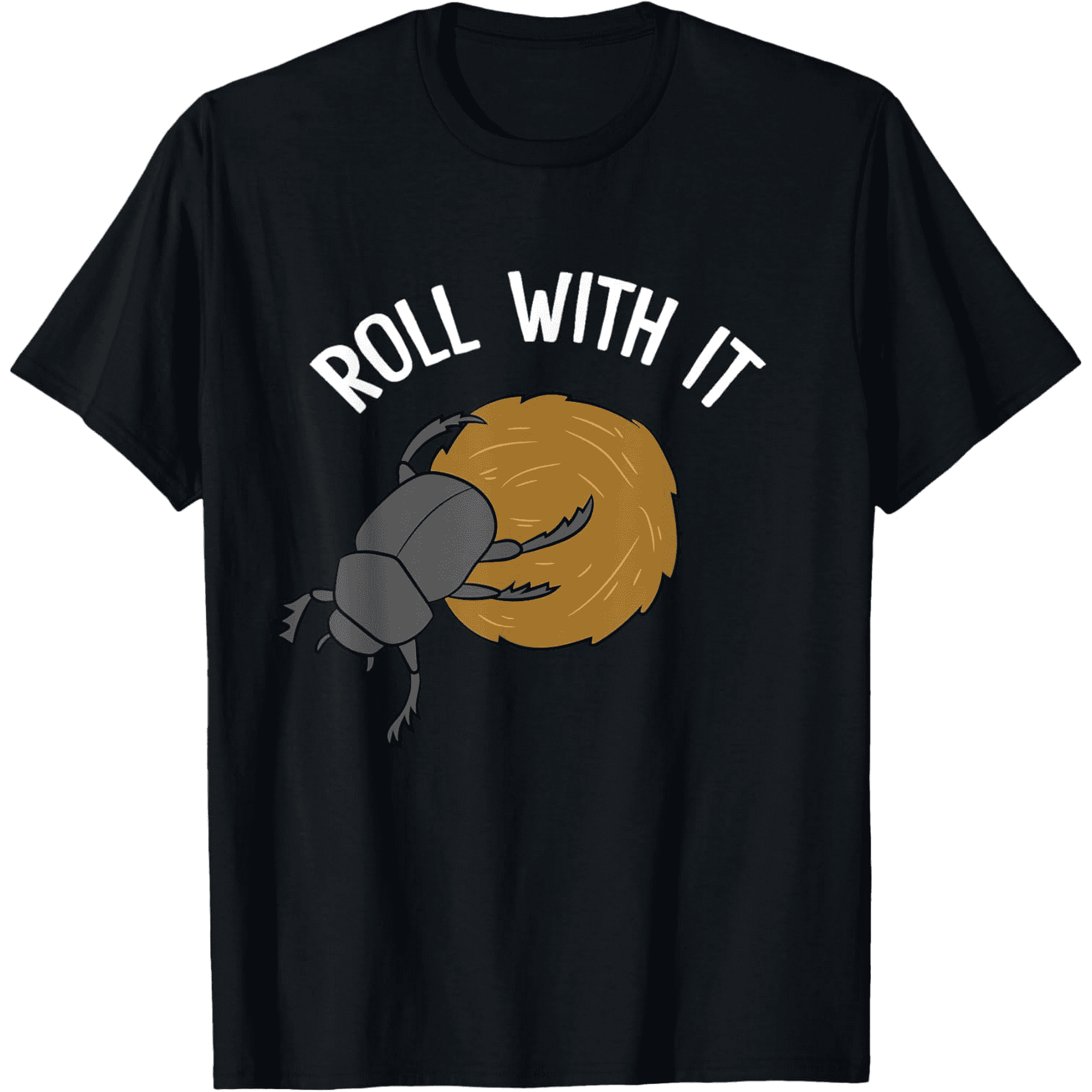 Dung Beetle Roll With It Funny Dung Beetle Mens T-Shirt - Walmart.com