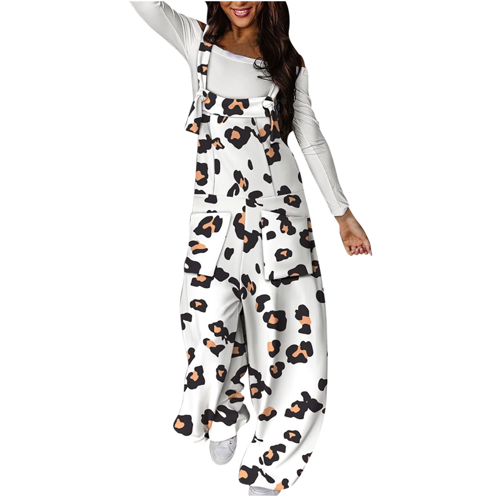 Dungarees for Women Camouflage Suspender Bib Overalls Loose Fit ...